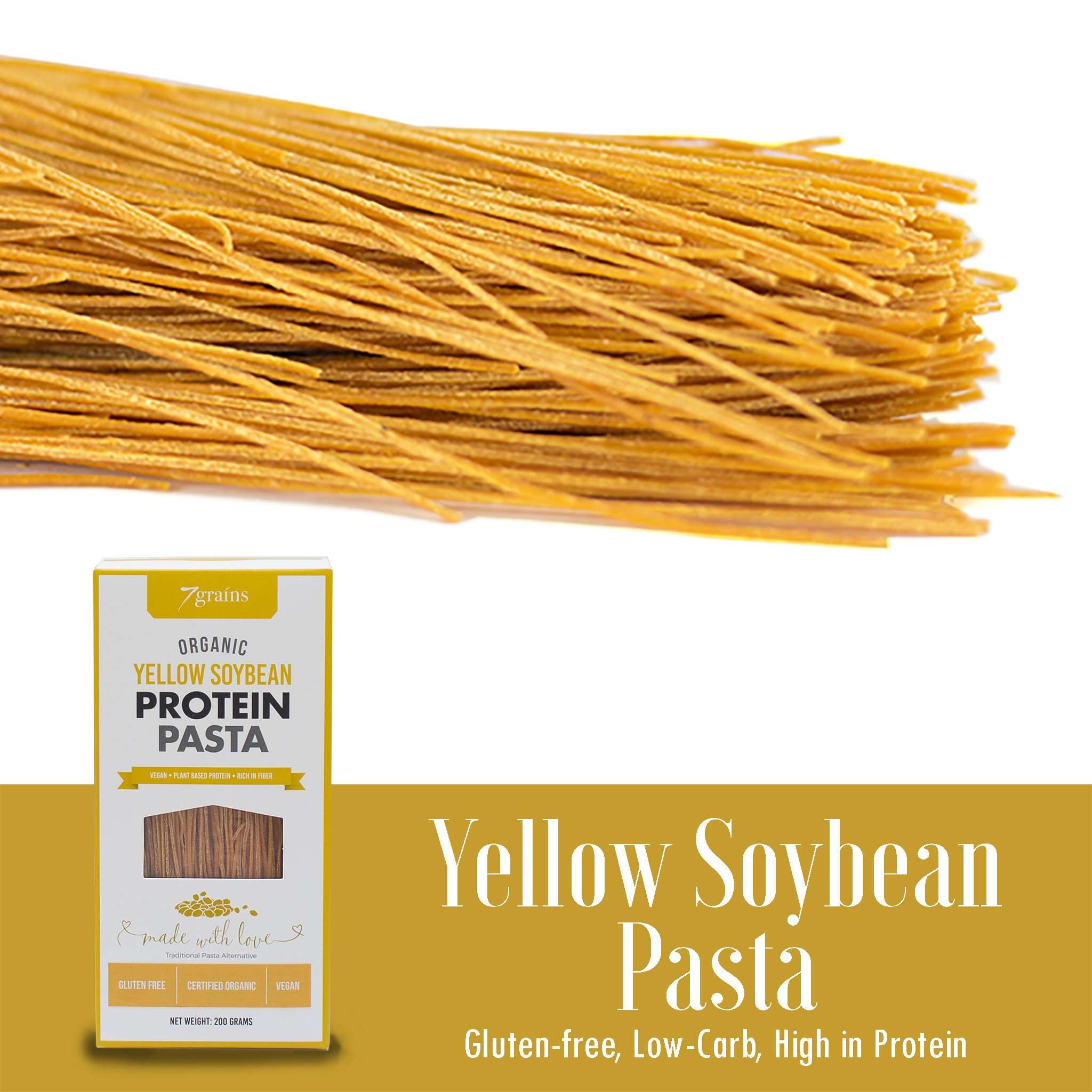Yellow Soybean Protein Pasta – 7Grains Co.
